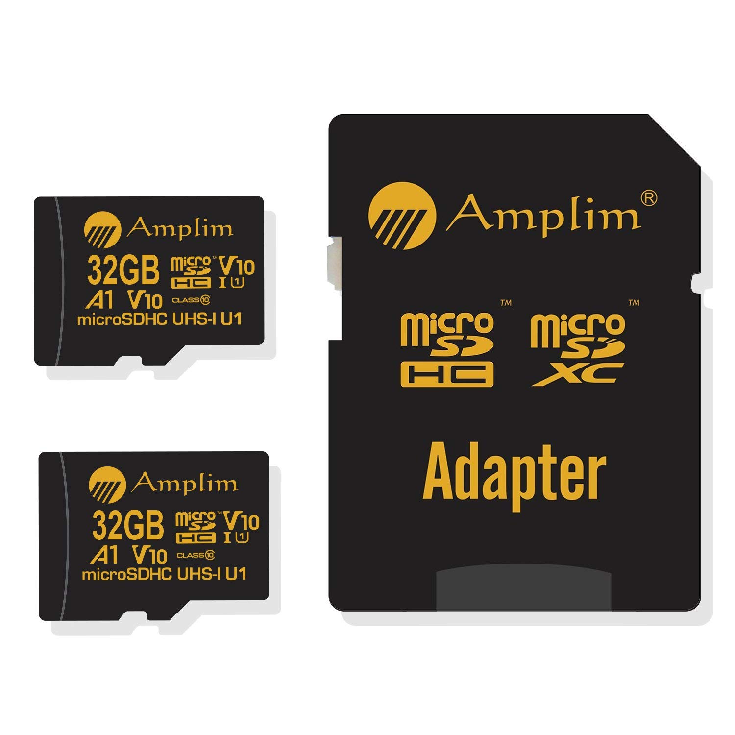 2-Pack 32GB Micro SD SDHC Memory Card Plus Adapter (Class 10 U1 UHS-I V10 A1 MicroSD HC Extreme ...