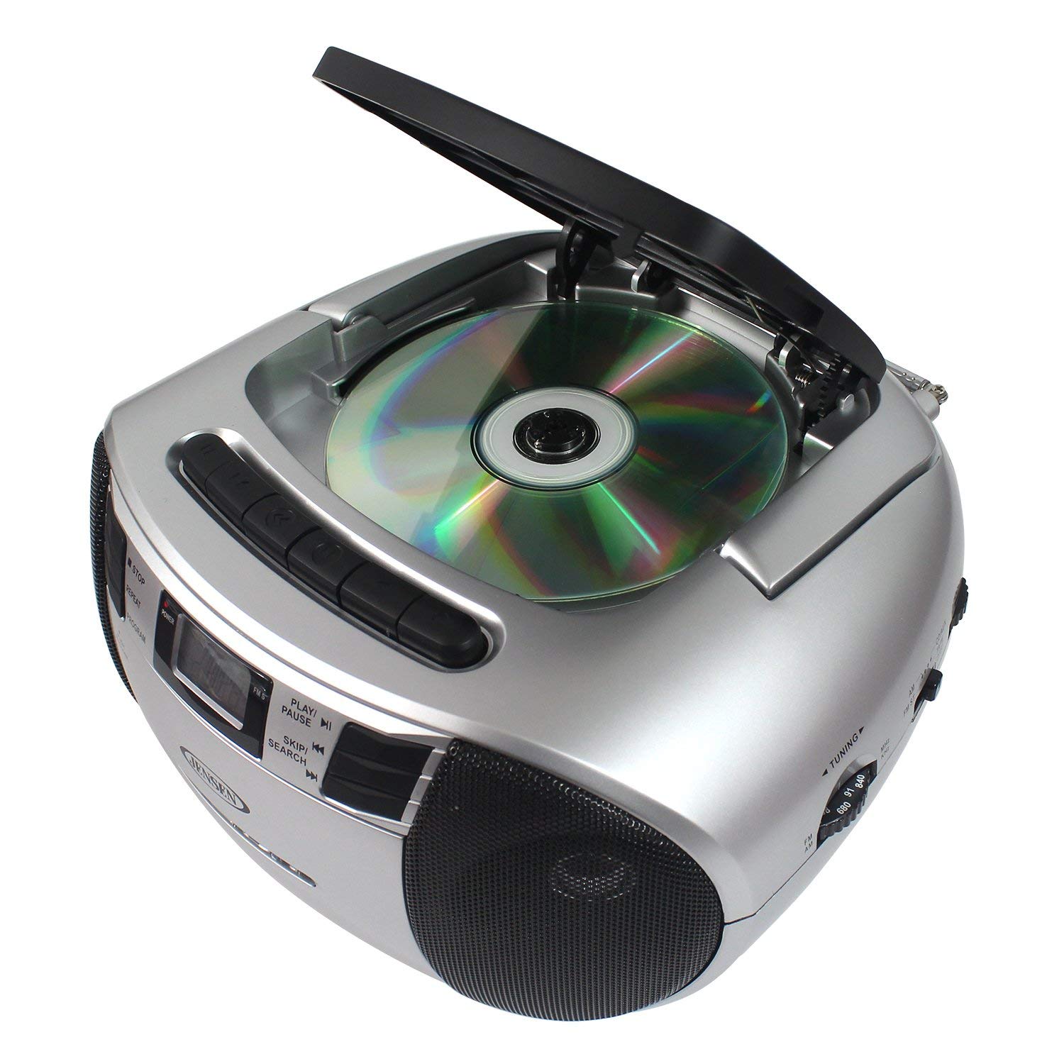 Jensen CD-545MP3 Top-Loading CD/MP3 AM/FM Radio Cassette Player, and ...