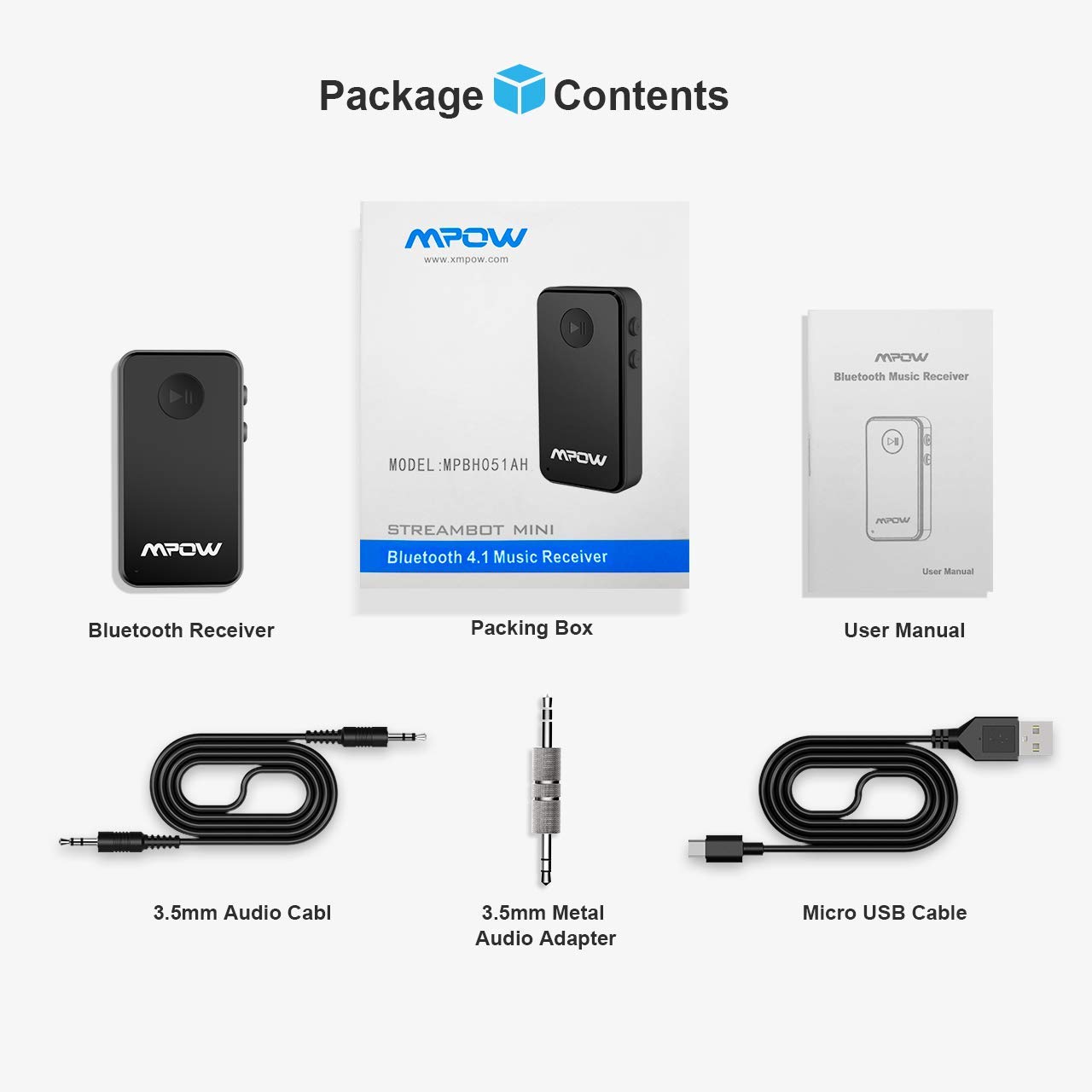 Mpow Bluetooth Receiver, Streambot Mini Bluetooth Car Aux Adapter ... Mpow Bluetooth Receiver, Streambot Mini Bluetooth Car Aux Adapter ...