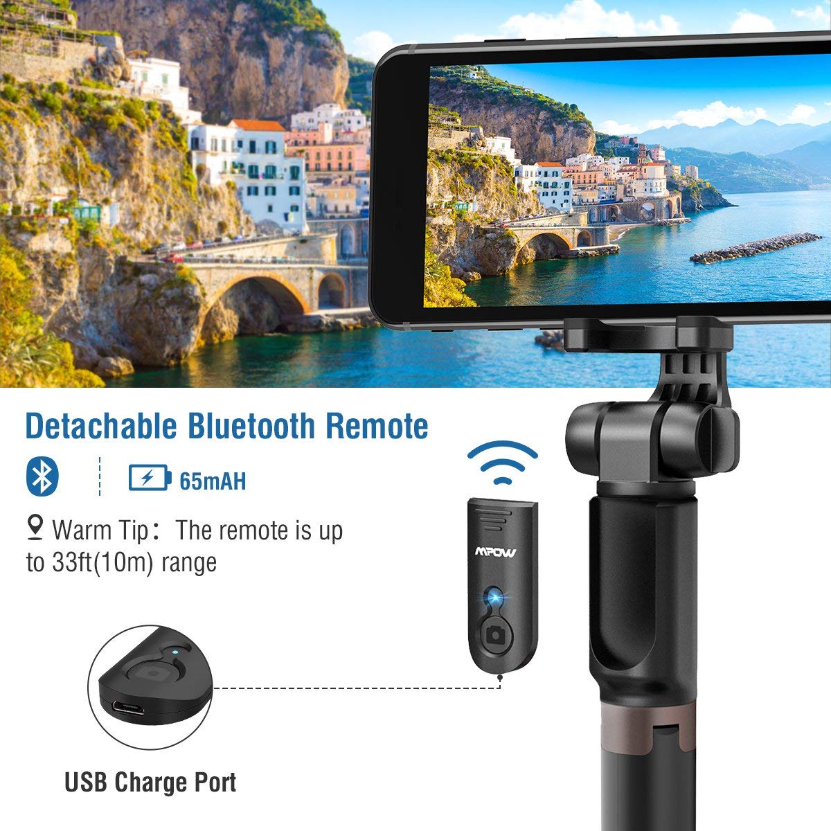 Mpow Upgraded Selfie Stick Bluetooth, 2-in-1 Extendable Selfie Stick ... Mpow Upgraded Selfie Stick Bluetooth, 2-in-1 Extendable Selfie Stick ...
