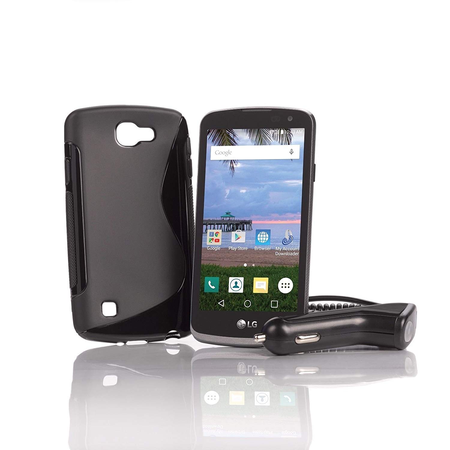 Tracfone Lg Rebel 4g Lte Prepaid Smartphone Includes 1 Year Of Service With 1200 Min1200 Text