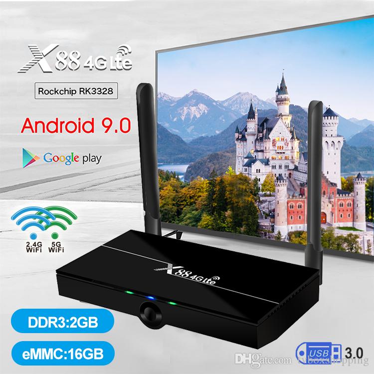 X88 RK3328 Android 9.0 OTT TV BOX 2GB 16GB ROM TV BOX Dual WIFI 2.4GB+5GB Better Than X96 Mini ...
