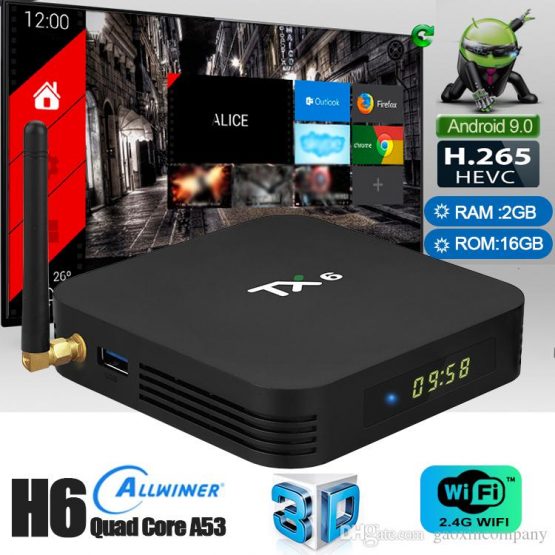 Android TV Box TX6 Allwinner H6 Quad core TV Box Support Smart TV WIFI ...