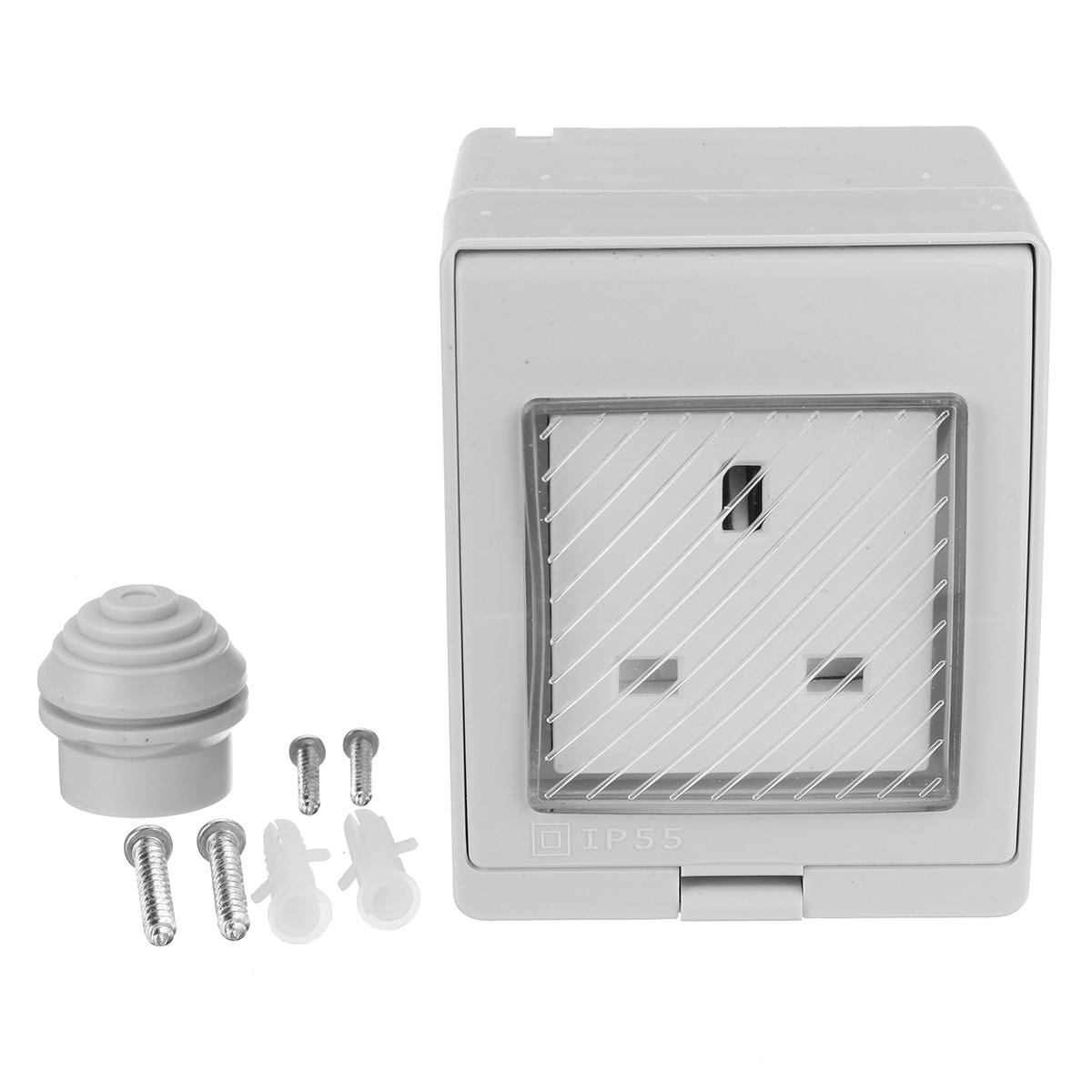 13A Storm Weatherproof Socket Switched ABS UK Socket IP55 Rated Single ... 13A Storm Weatherproof Socket Switched ABS UK Socket IP55 Rated Single ...